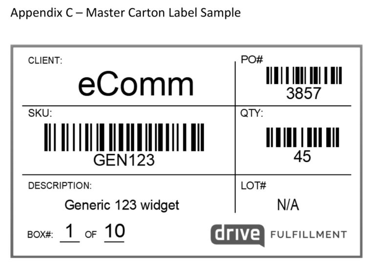 Receiving Guidelines | Drive Fulfillment